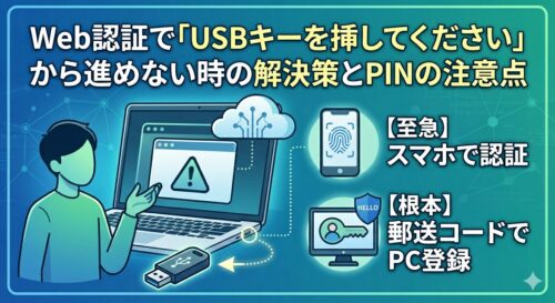 Web認証で「USBキーを挿してください」から進めない時の解決策とPINの注意点 | 小さな行動記録